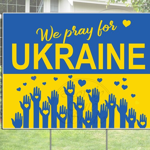 We Stand With Ukraine Yard Sign Support Ukraine Sign 24 - Etsy
