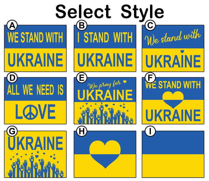 UKRAINE SIGN 12x24 Support Ukraine Sign We Stand With | Etsy