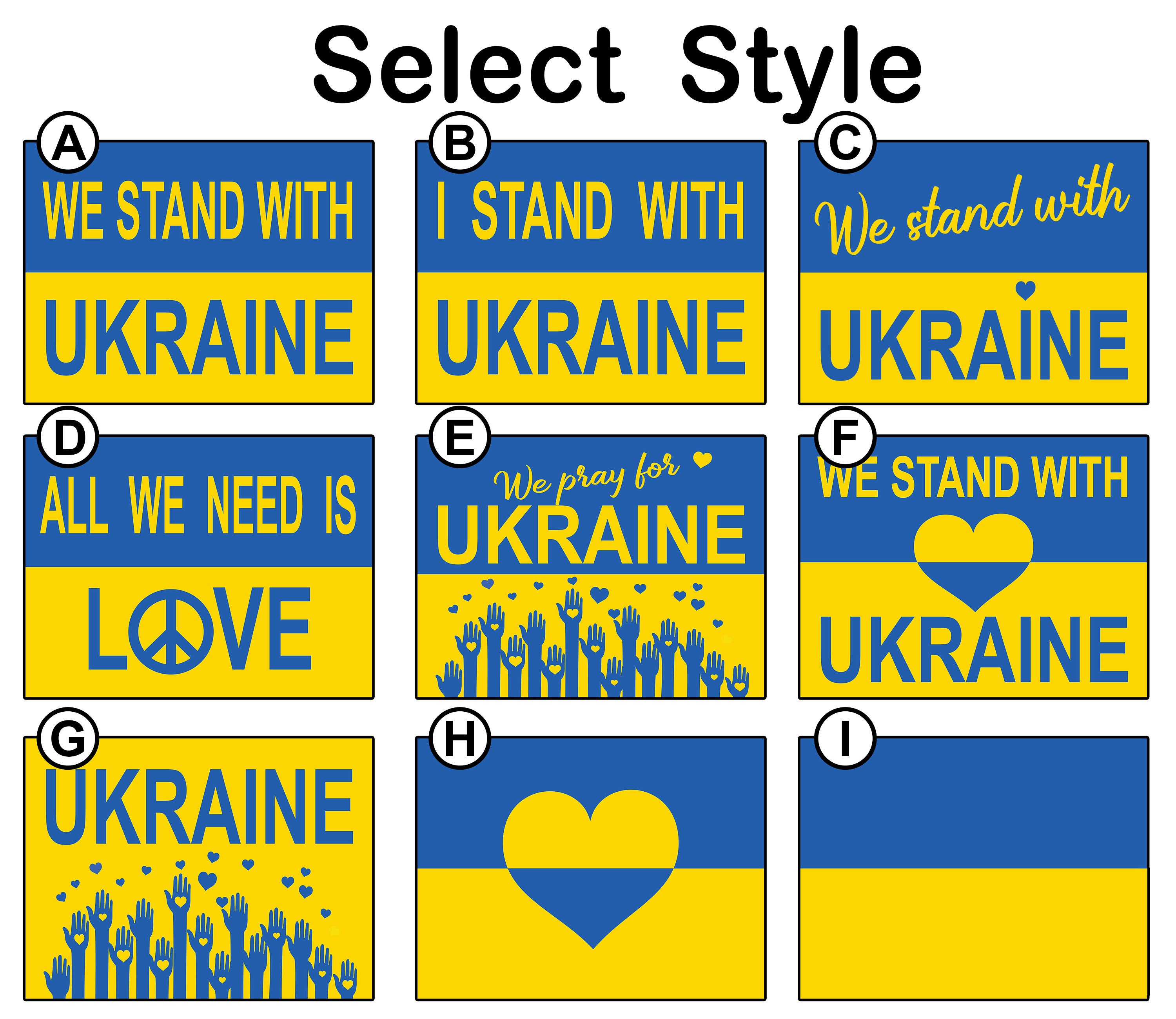 UKRAINE SIGN 12x24 Support Ukraine Sign We Stand With - Etsy