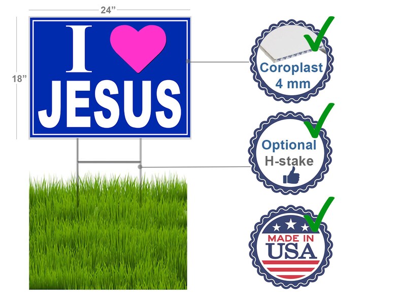 I Love Jesus Yard Sign Jesus 2020 Yard Sign 18x24 - Etsy