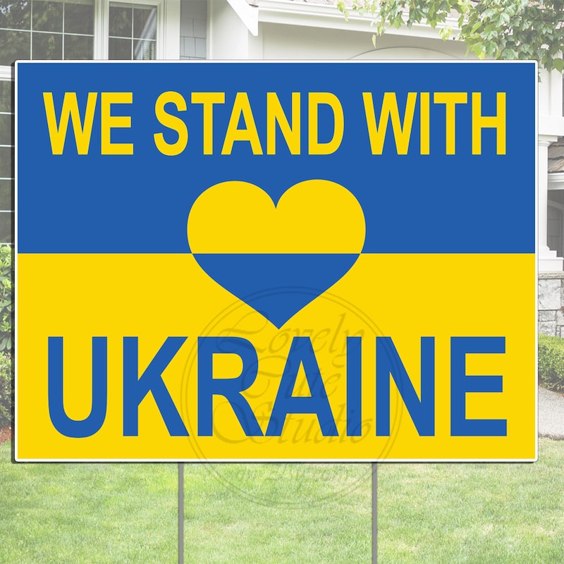 Stand With Ukraine Sign - Etsy