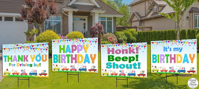 Drive by Happy Birthday Parade YARD SIGN | Thank You for Driving by ...