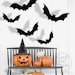 HALLOWEEN BATS Set of 12 or 6 Hanging Bats Halloween Decoration Bats ...
