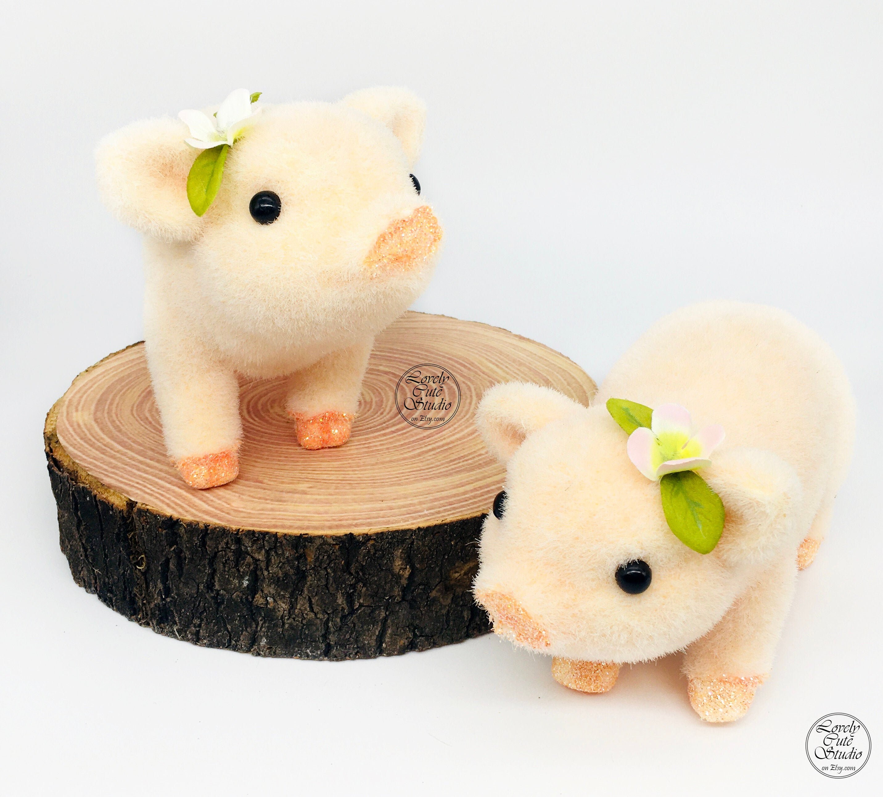 PINK PIG figure Pig decor cute Piggy Animal decor Easter Pig | Etsy