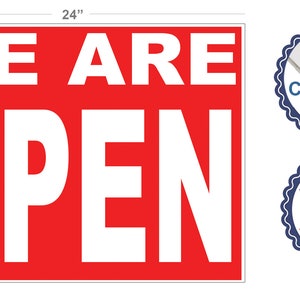 We Are Open Sign | We're Open Yard Sign | Business Sign | We Are Open ...