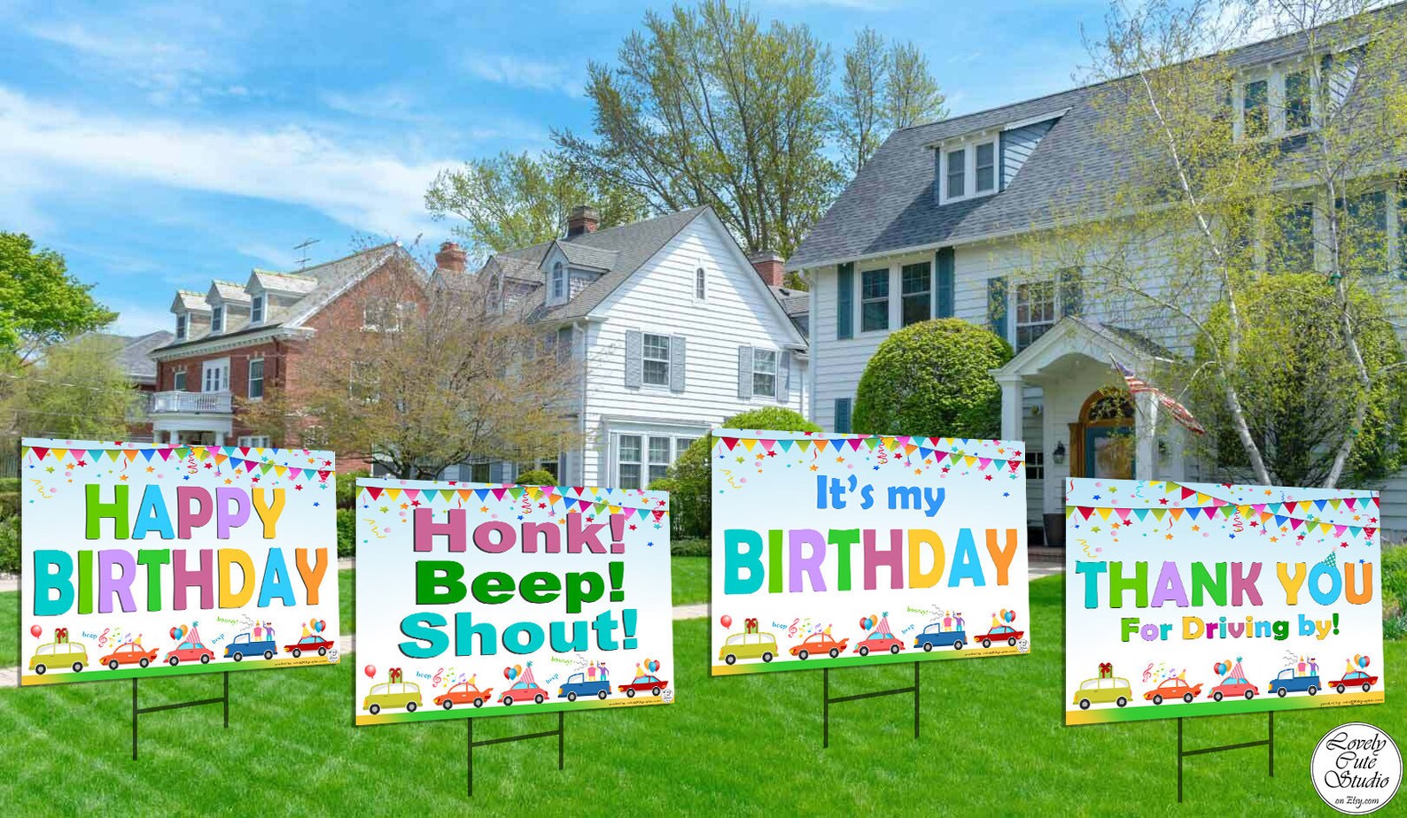 Drive by Happy Birthday Parade YARD SIGN | Thank You for Driving by ...