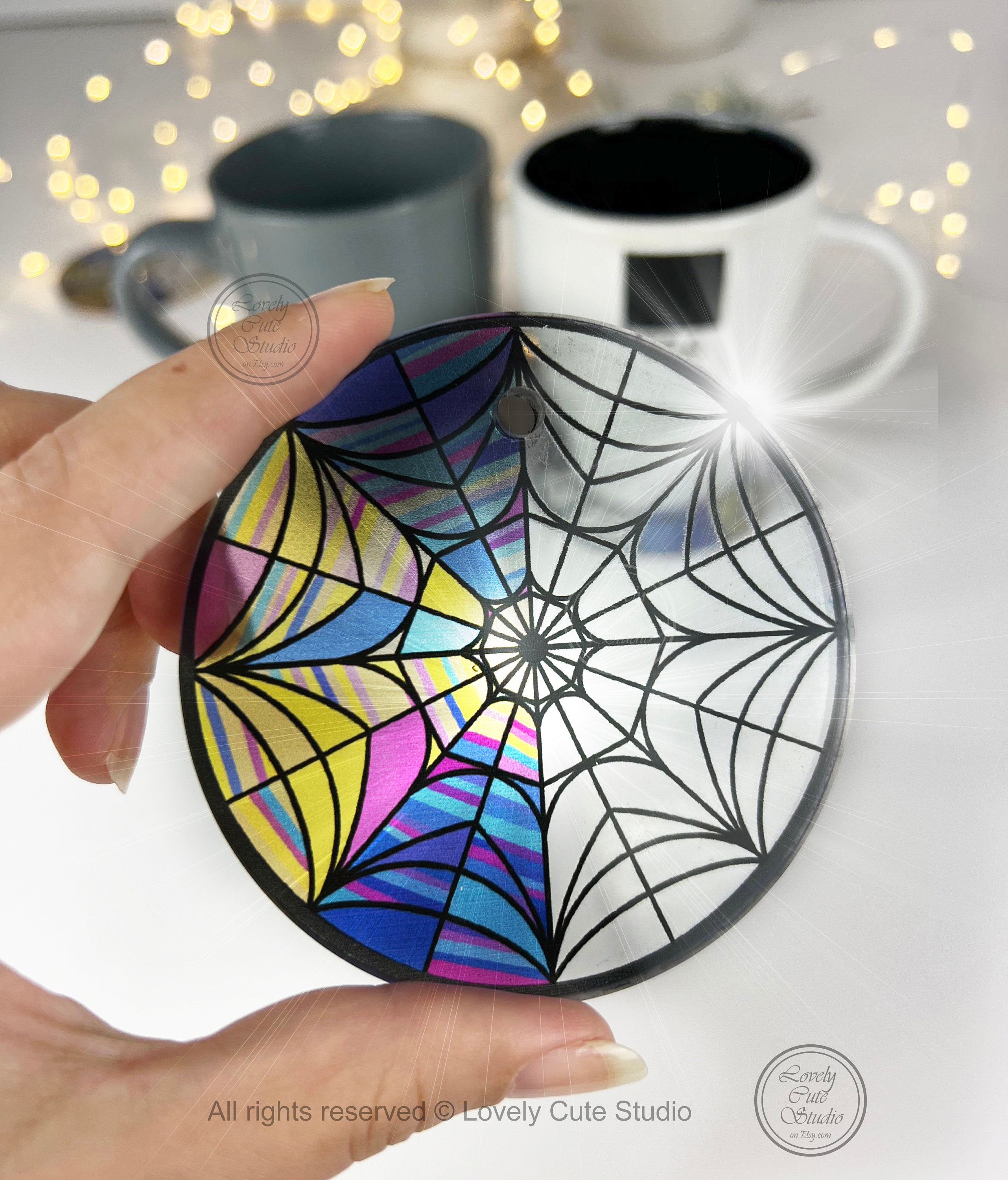 Wednesday Addams Window Decor | Addams Family Glass Ornament | Ophelia ...