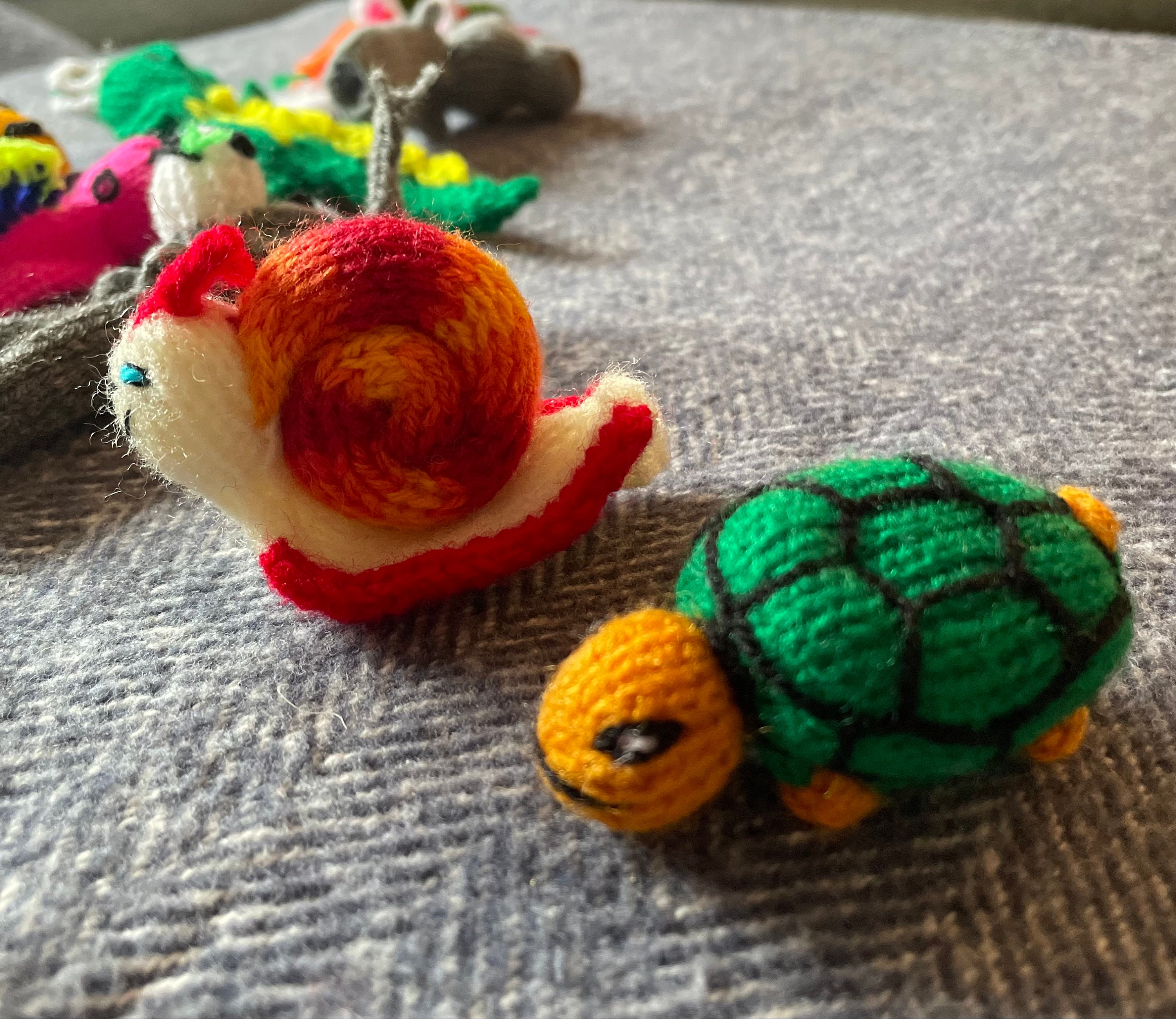 20 Hand Knitted Finger Puppets From Peru. Story Telling Party Bags ...