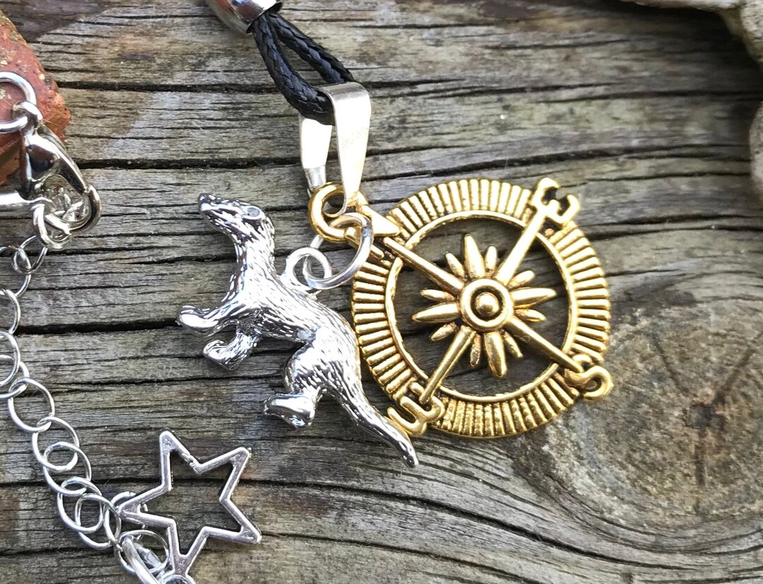 His Dark Materials Necklace: Ferret/ Pantalaimon Daemon and Golden ...