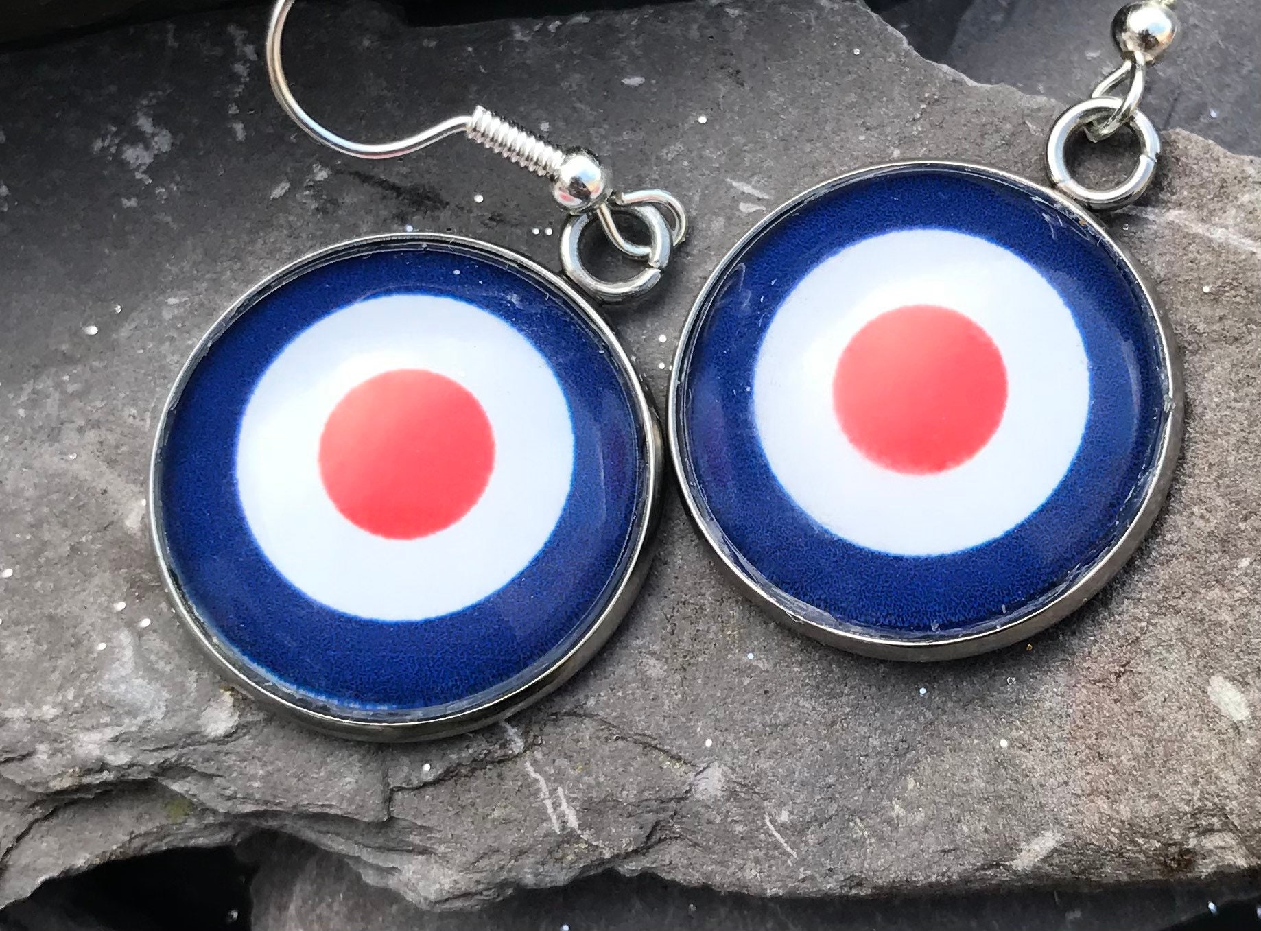 RAF Roundel Earrings Spitfire Earrings MOD Earrings Mod - Etsy Australia