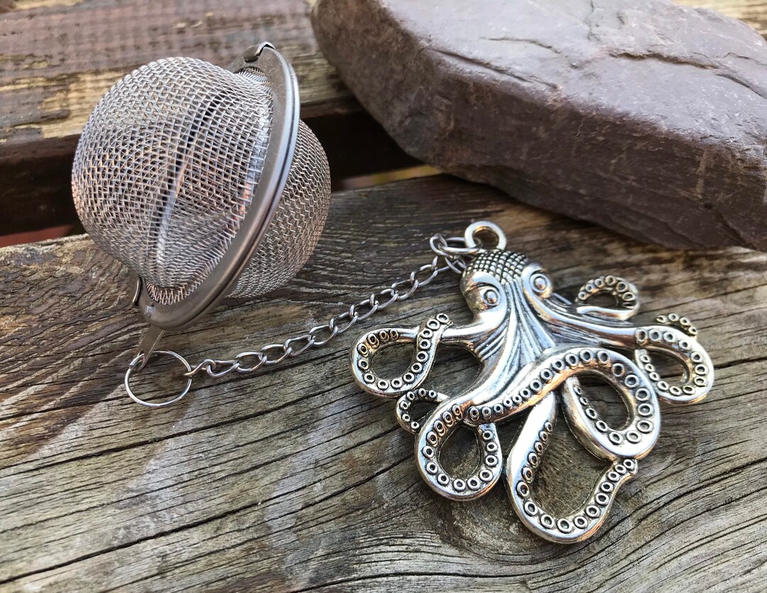 Steampunk Octopus Tea Infuser: Stainless Steel Gothic Themed Herb Ball ...