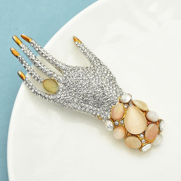 Hand Brooch - Etsy