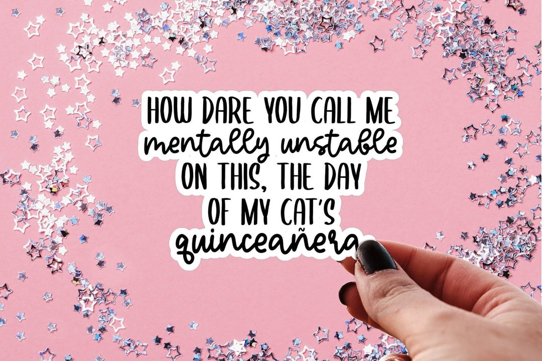 Mentally Unstable Sticker, Funny Quotes, How Dare You, the Day of My ...