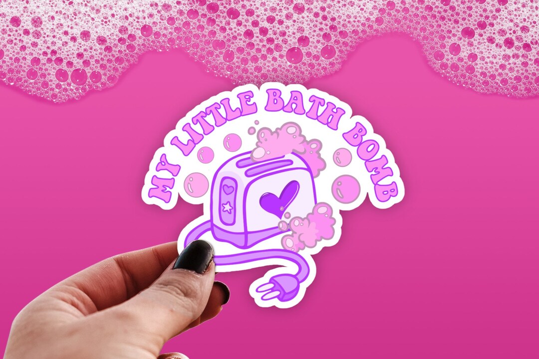 Toaster Bath Bomb Sticker, Pastel Goth, My Little Bath Bomb, Cute ...