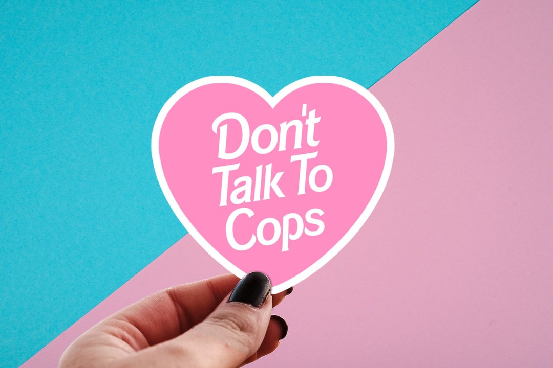 ACAB Sticker, Don’t Talk to Cops, Pink Heart, Defund Police, Abolish ...