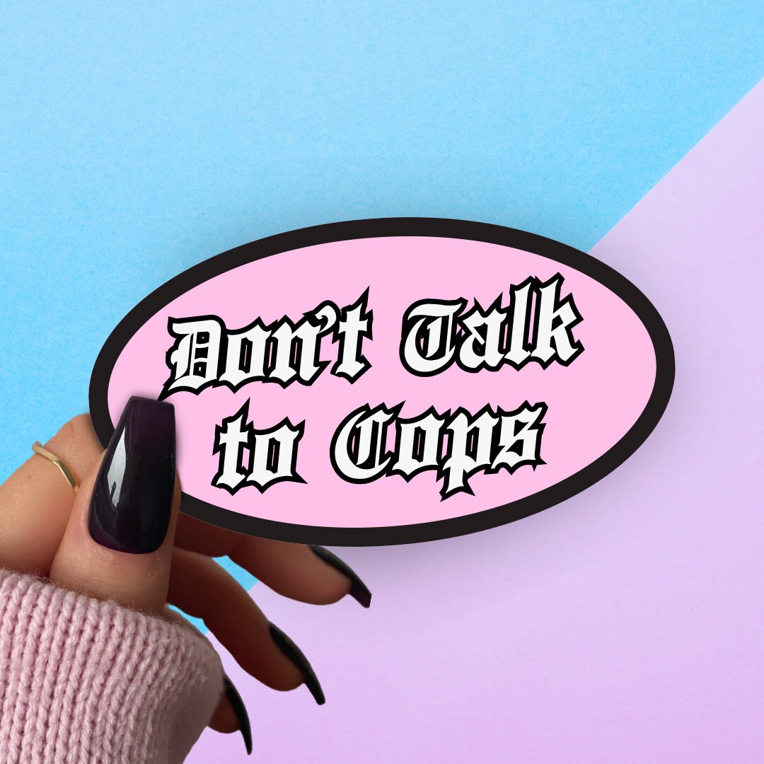 Don’t Talk to Cops Sticker, ACAB Water Bottle Decal, 90s Y2k Vending ...