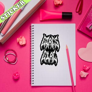 Metal Girl’s Girl Sticker, Girly Pop Water Bottle Decal, Girlification ...