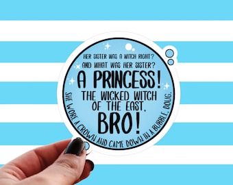 She Came Down in a Bubble, Doug | Laminated Sticker | Water Resistant ...