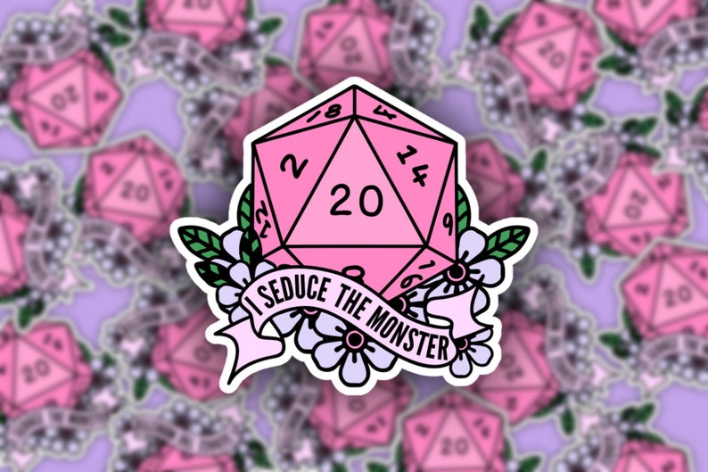 DND Nat 20 Sticker I Seduce the Monster Pastel Dungeons and - Etsy