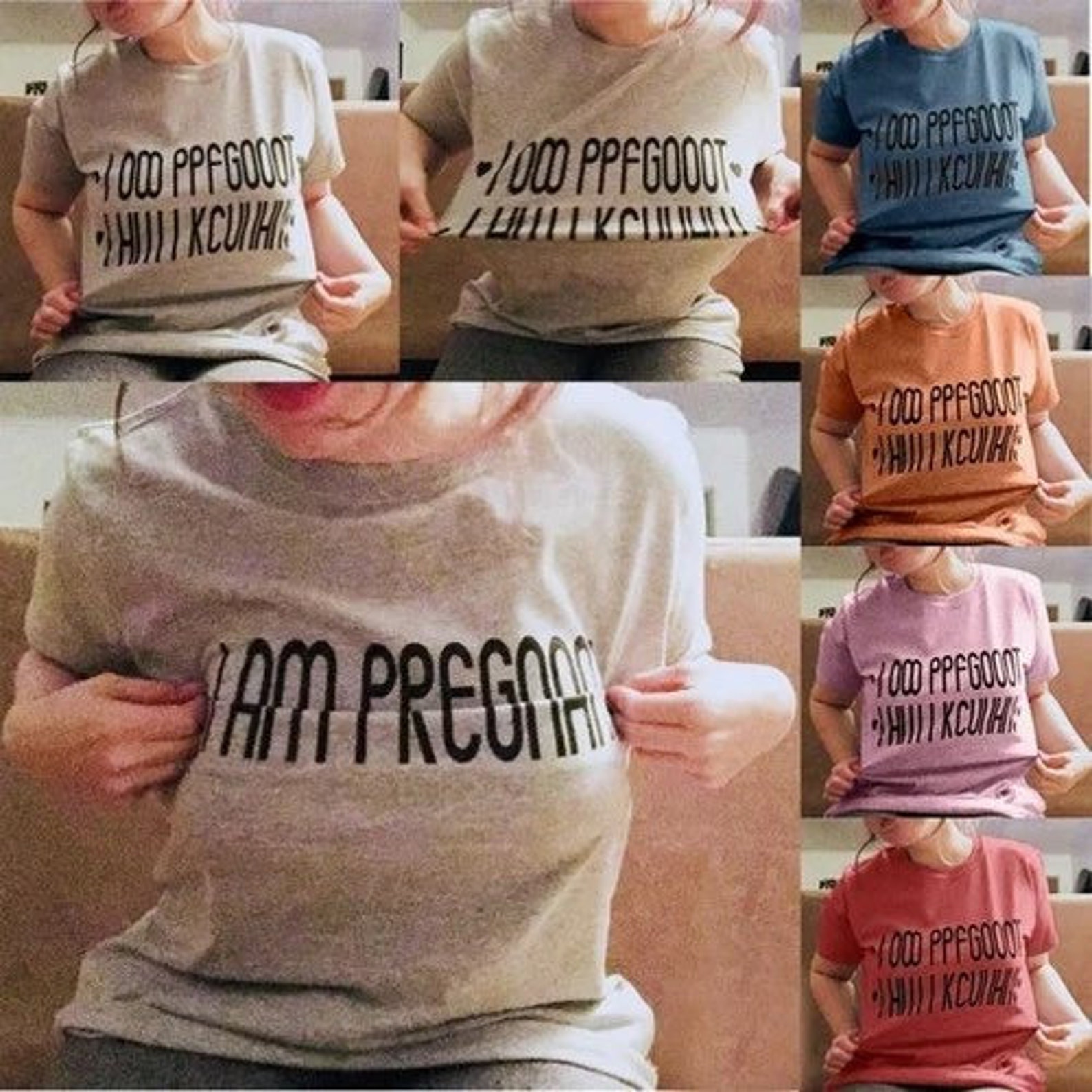 Pregnancy Announcement Shirt Secret Message When Folded Says - Etsy