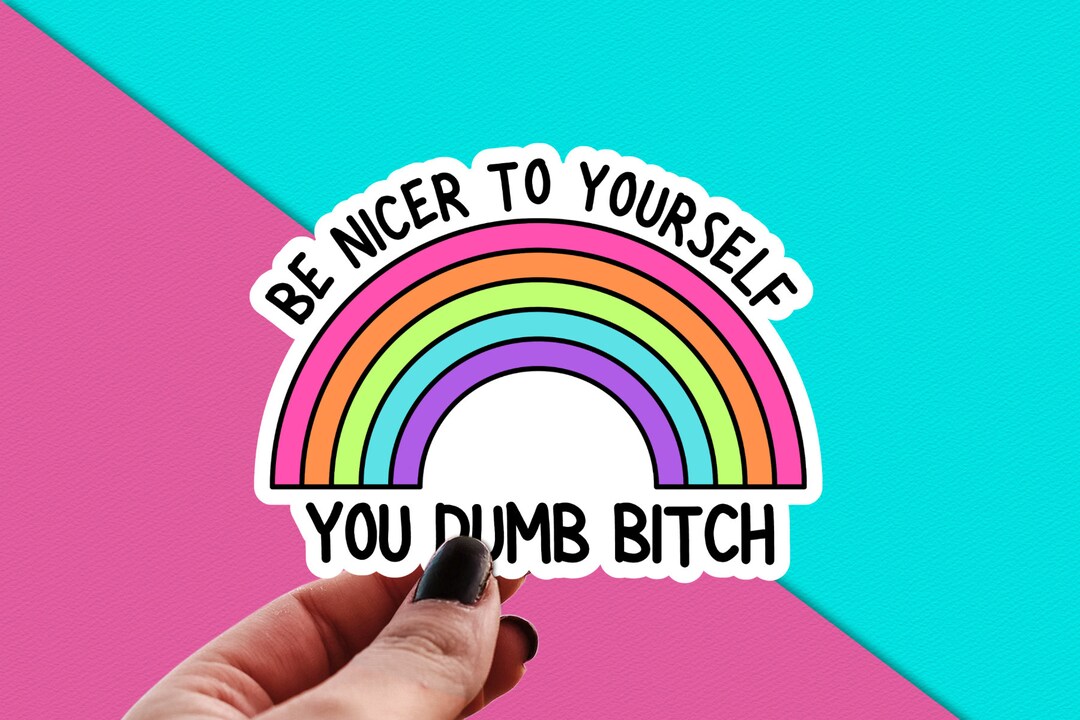 Be Nice to Yourself Sticker, Self Care Water Bottle Decal, Saddies Are ...