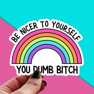 Be Nice to Yourself Sticker, Self Care Water Bottle Decal, Saddies Are ...