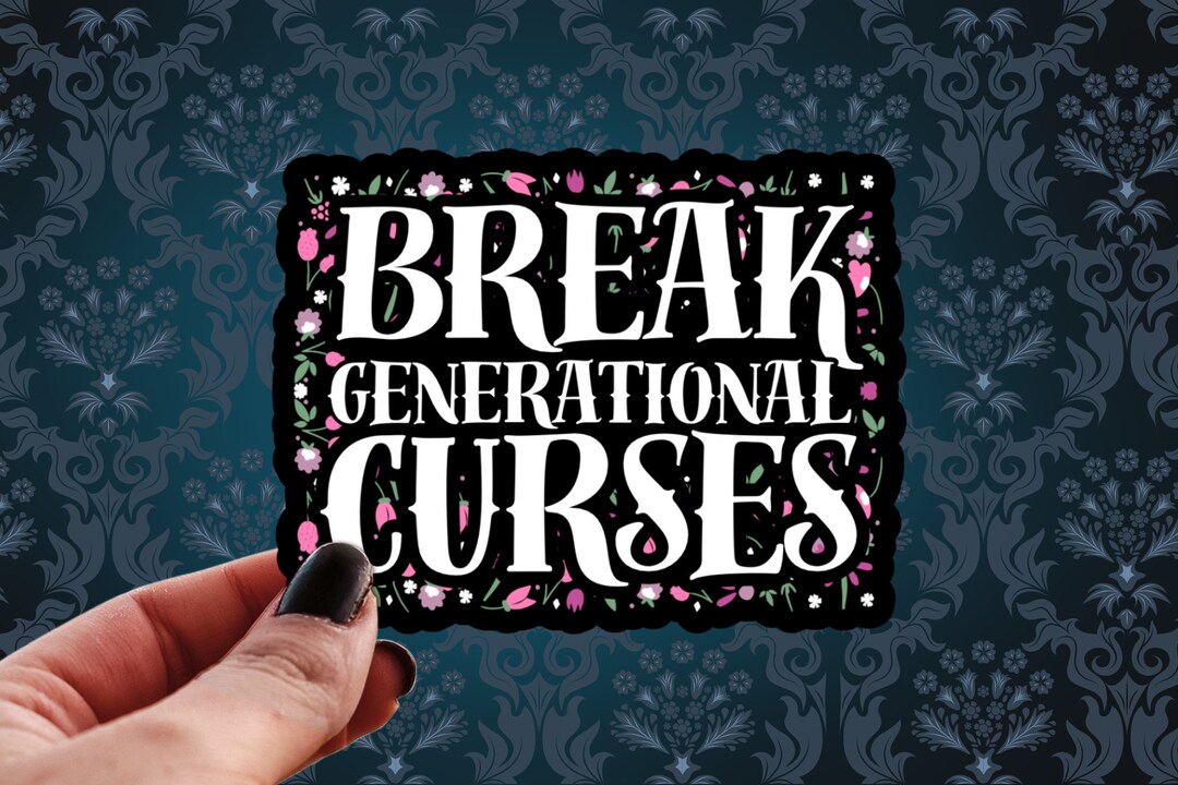 Break Generational Curses Sticker, Mental Health Water Bottle Decal ...