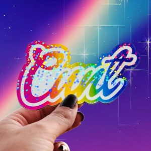 Cunt Sticker, Naughty Rainbow, Dirty 90s Nostalgia, Holographic Water ...