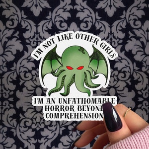 Cthulhu Sticker, Unfathomable Horror Beyond Comprehension, Funny NLOG ...