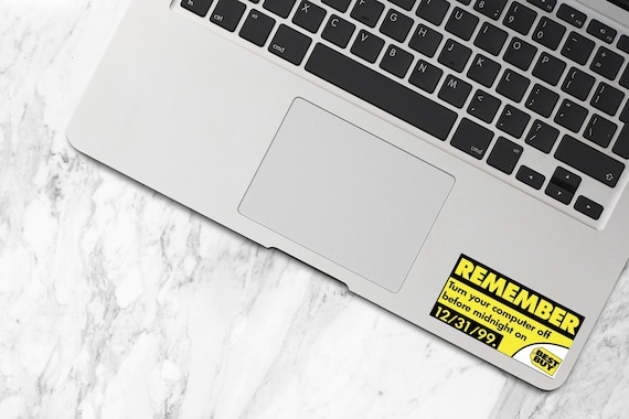 Y2K Bug Computer Sticker Remember Turn Your Computer off - Etsy