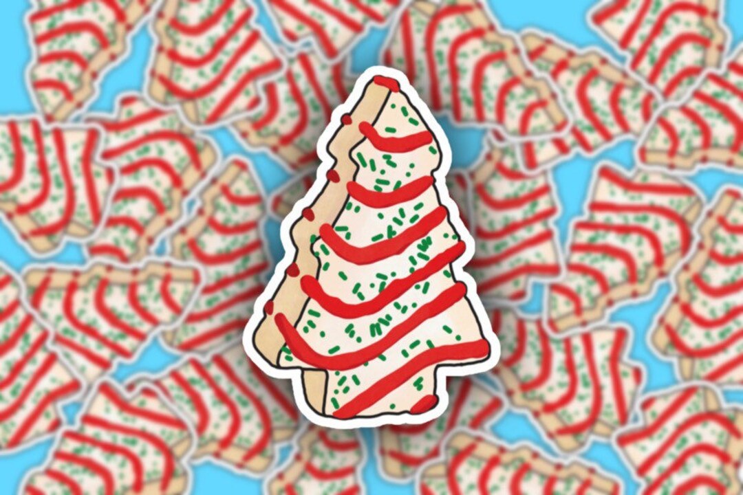 Christmas Tree Cake Sticker Slut Decal Funny Snacky Snack - Etsy
