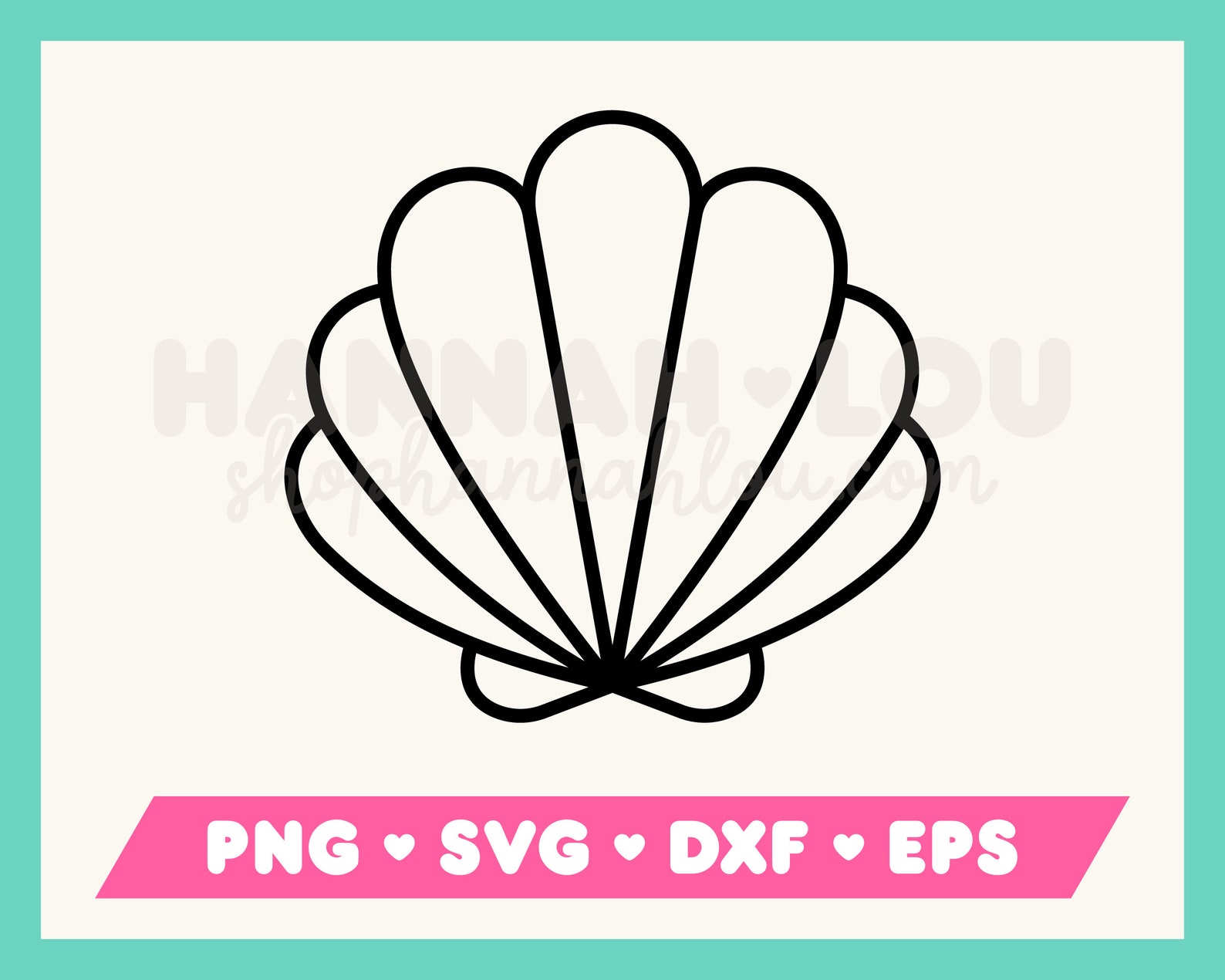 Seashell SVG, Clam Shell SVG, Seashell PNG, Shell Cut File, Sea Shell ...