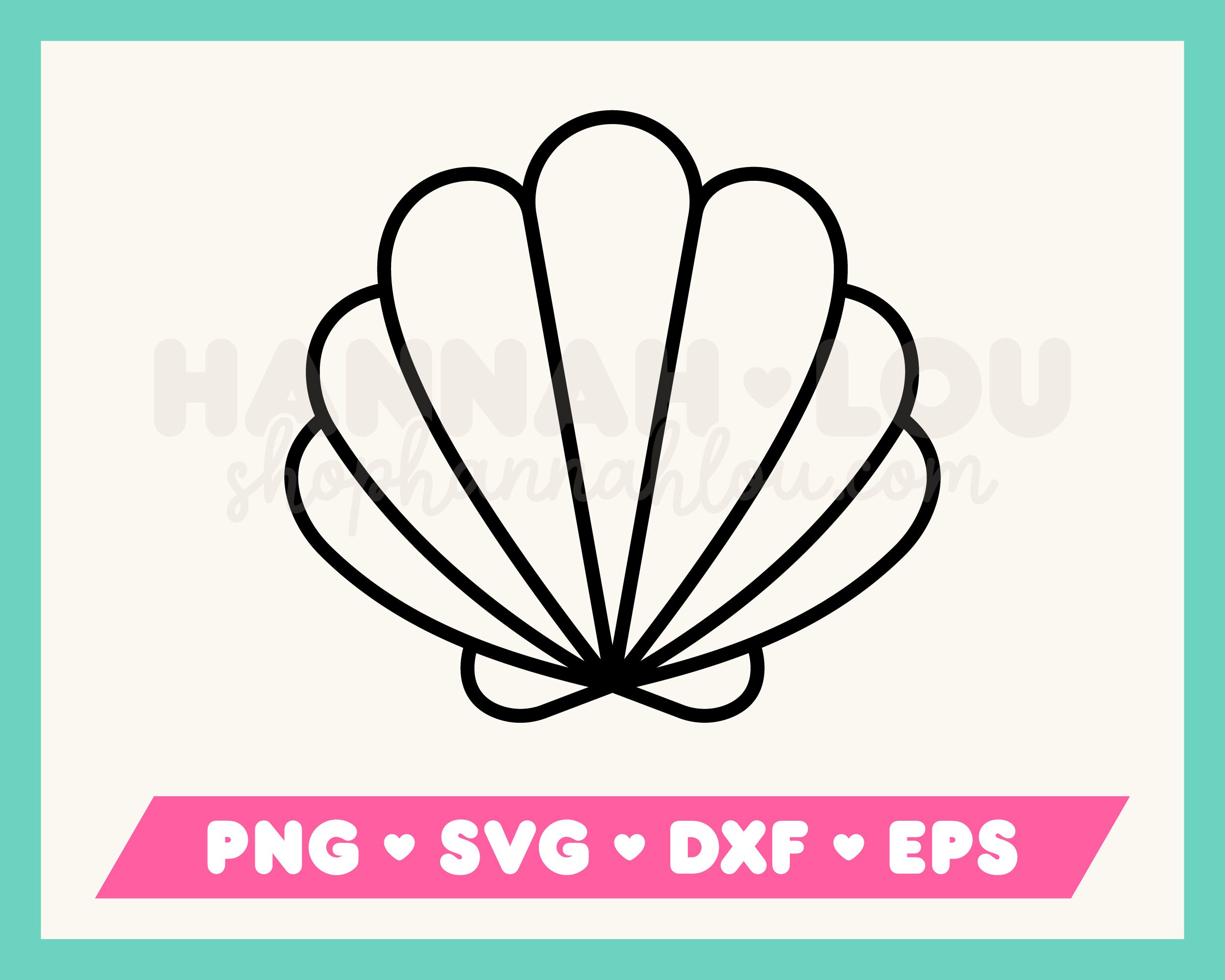 Seashell SVG, Clam Shell SVG, Seashell PNG, Shell Cut File, Sea Shell ...