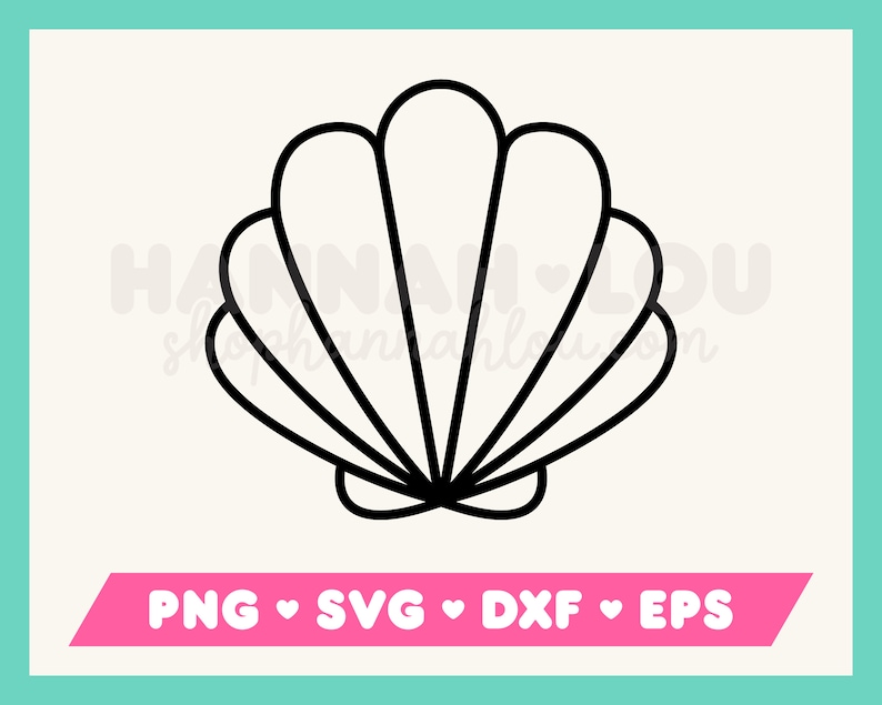 Seashell SVG, Clam Shell SVG, Seashell PNG, Shell Cut File, Sea Shell ...