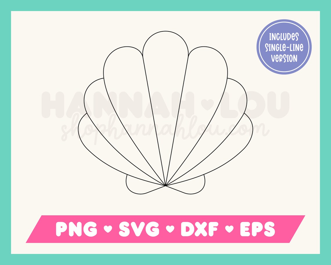 Seashell SVG, Clam Shell SVG, Seashell PNG, Shell Cut File, Sea Shell ...