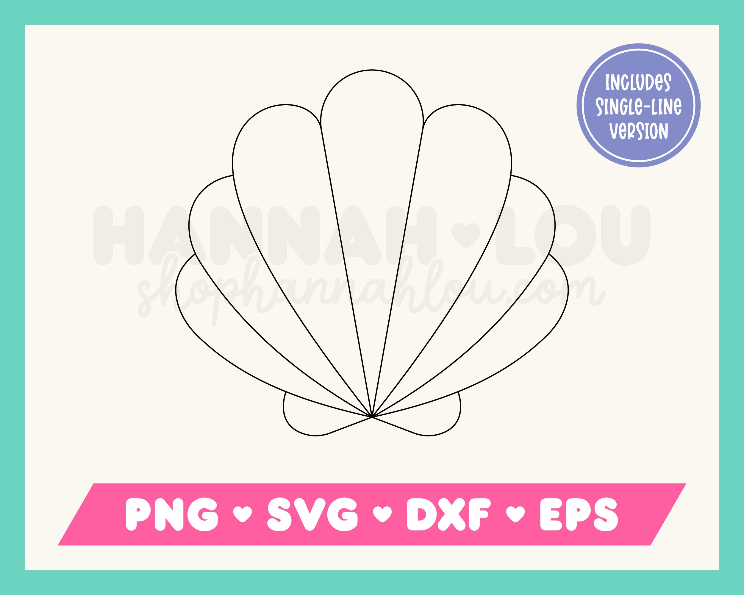 Seashell SVG, Clam Shell SVG, Seashell PNG, Shell Cut File, Sea Shell ...