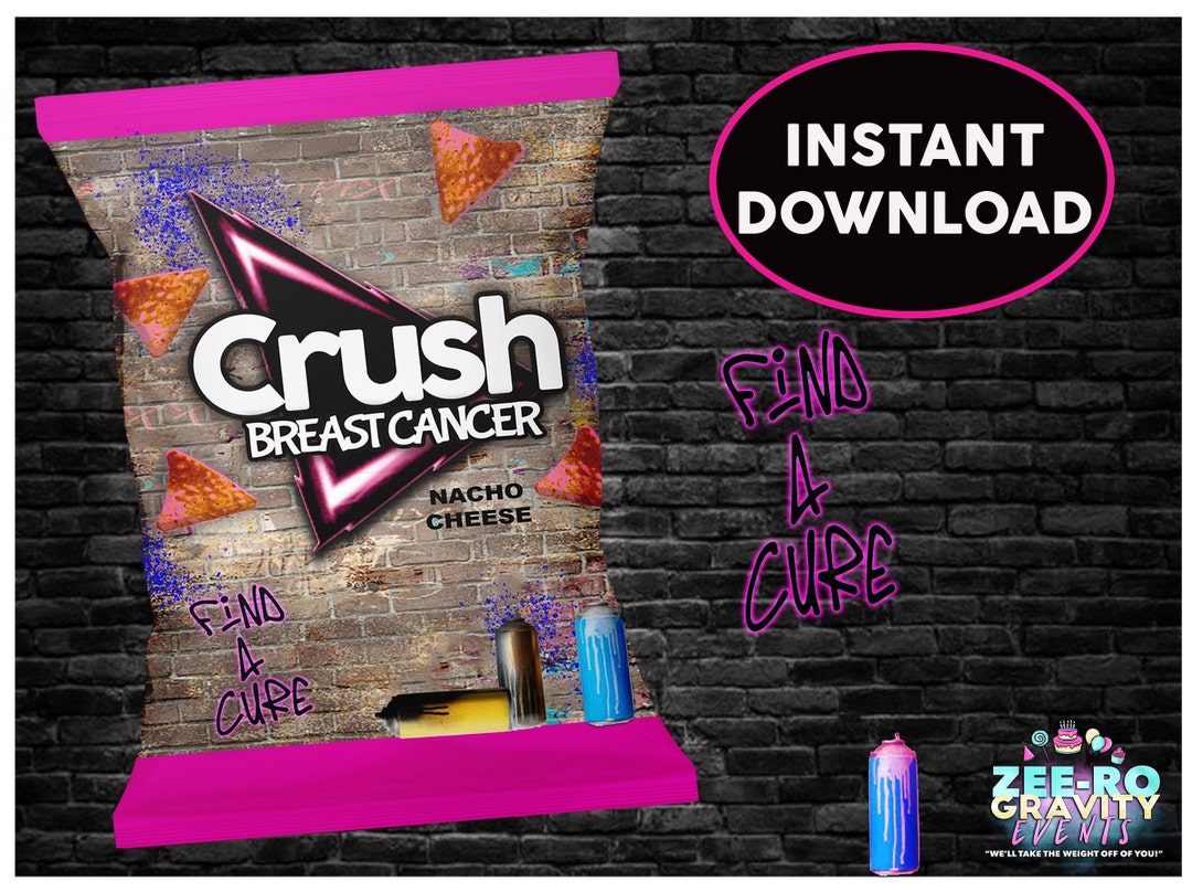 Custom Chip Bag, Chip Bag Template, Breast Cancer Awareness, Chip Bag Wrapper, Party Favors ...