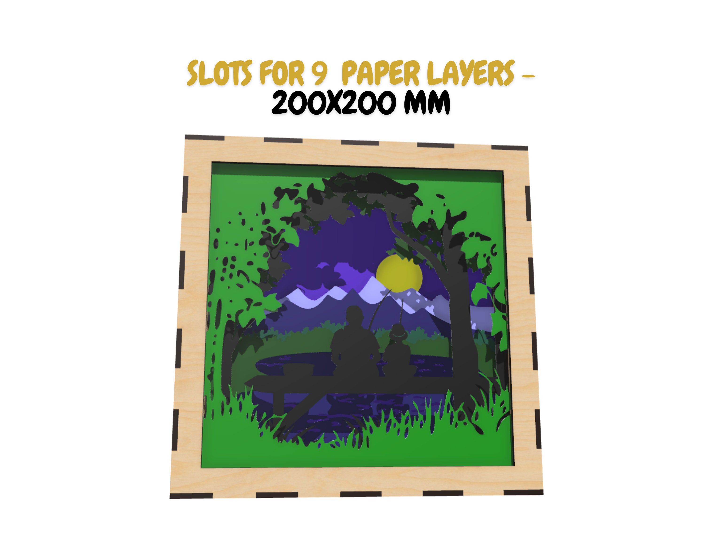 Template for a Shadow Box With Spacers, Suitable for CNC or Laser ...