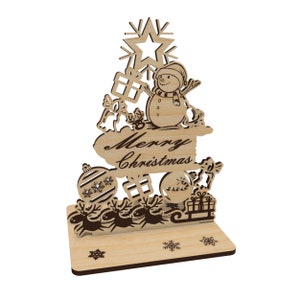 Christmas Postcards Set Laser Cut Files, Christmas Tree Gift, Christmas ...