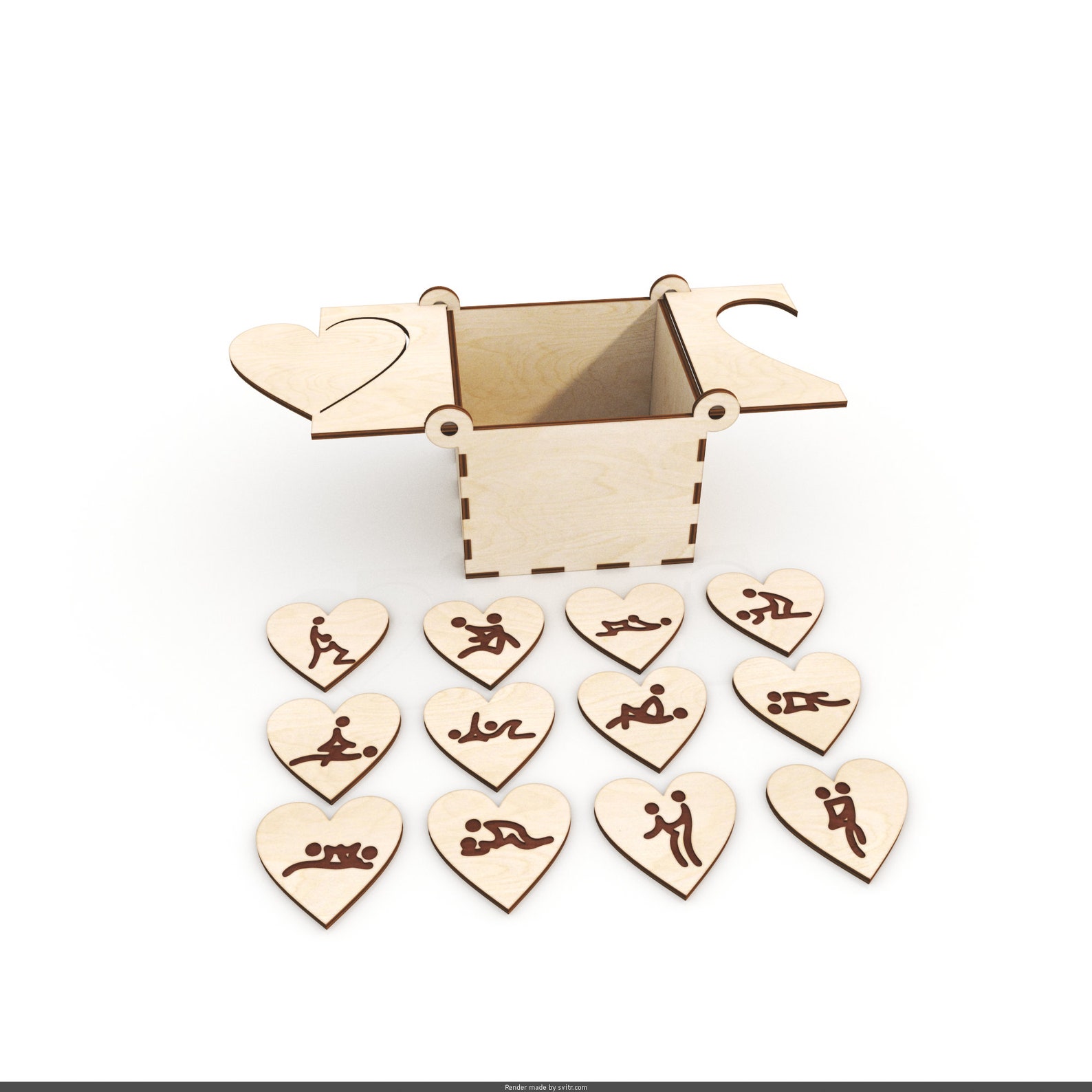 12 Love Tokens in a Box SVG CDR DXF Tokens Love Coupons - Etsy