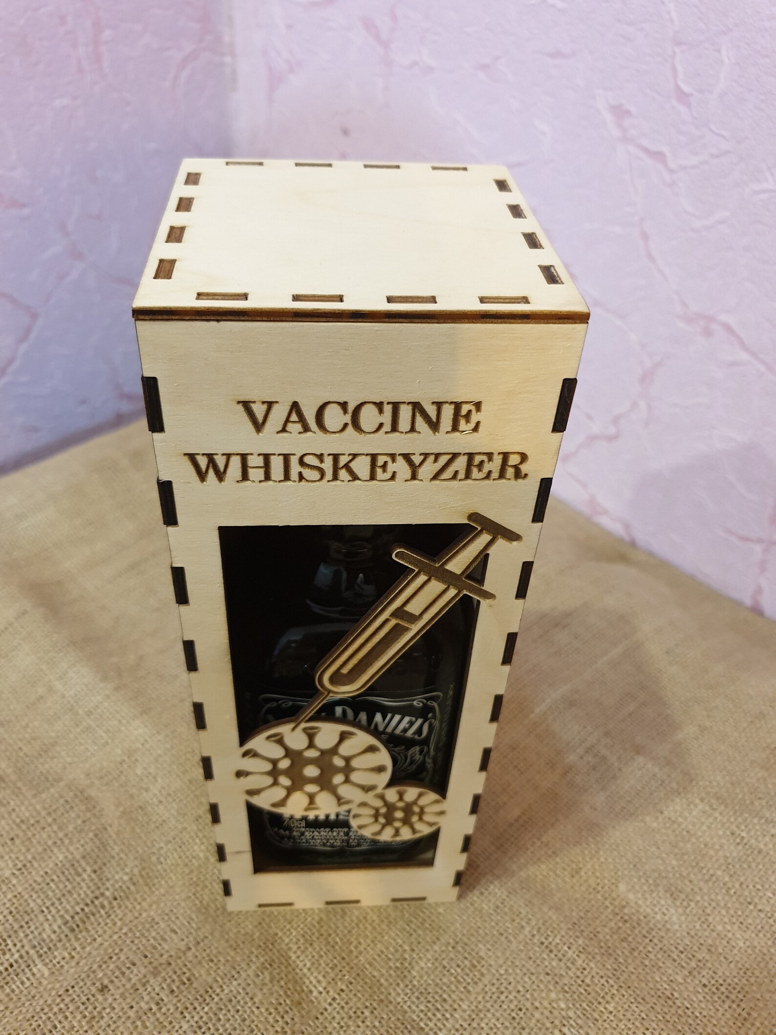 Whiskey Box whiskeyzer Gift Cup Holder virus. Laser Cut - Etsy