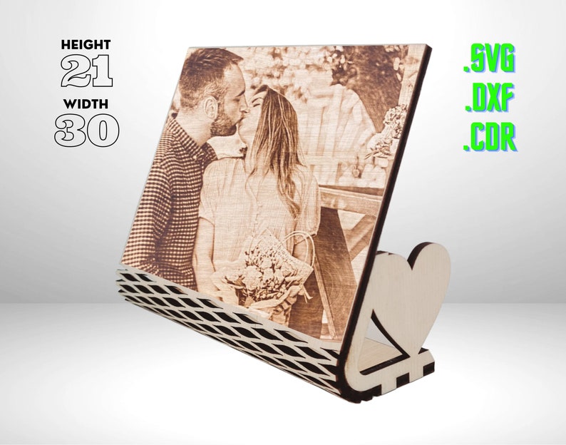 Laser Cut Photo Frame Template Modern Curved Design Instant - Etsy