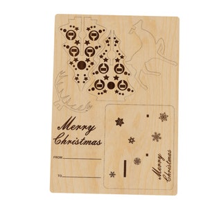Christmas Card Laser Cut Files, Christmas Tree Gift, Christmas Souvenir ...