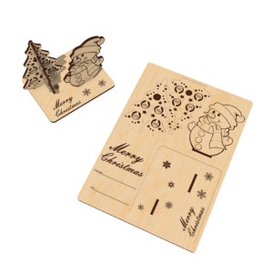 Christmas Card Laser Cut Files, Christmas Tree Gift, Christmas Souvenir ...