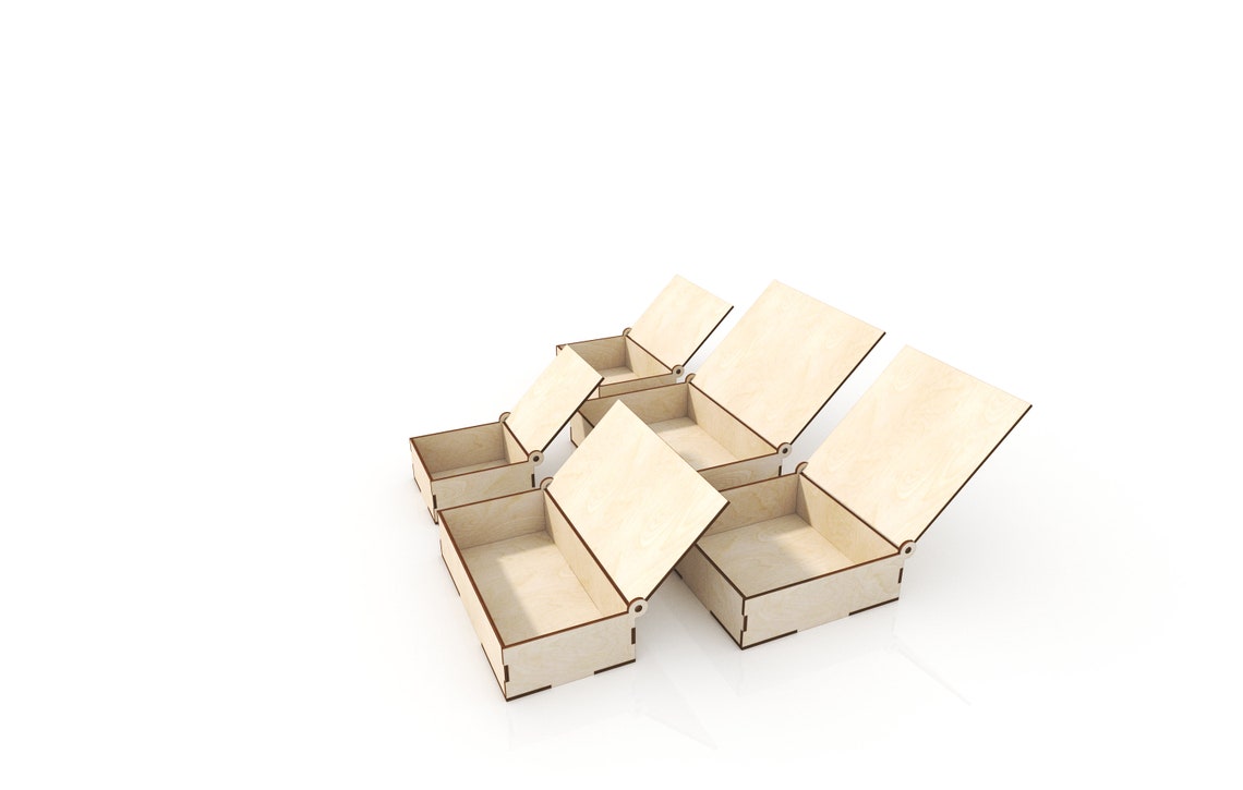 Laser Cutting Box by Size, Custom Box, Hinged Lid Boxes, Custom Wood ...