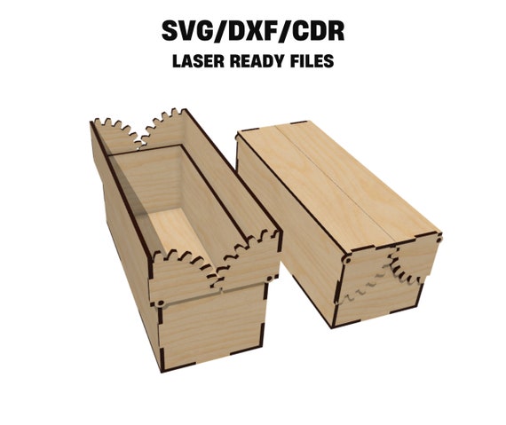 Box With Doors on Gears. Laser Cut Files SVG DXF CDR Vector - Etsy