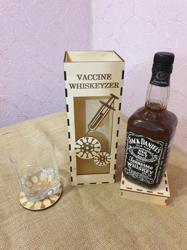 Whiskey Box whiskeyzer Gift Cup Holder virus. Laser Cut - Etsy