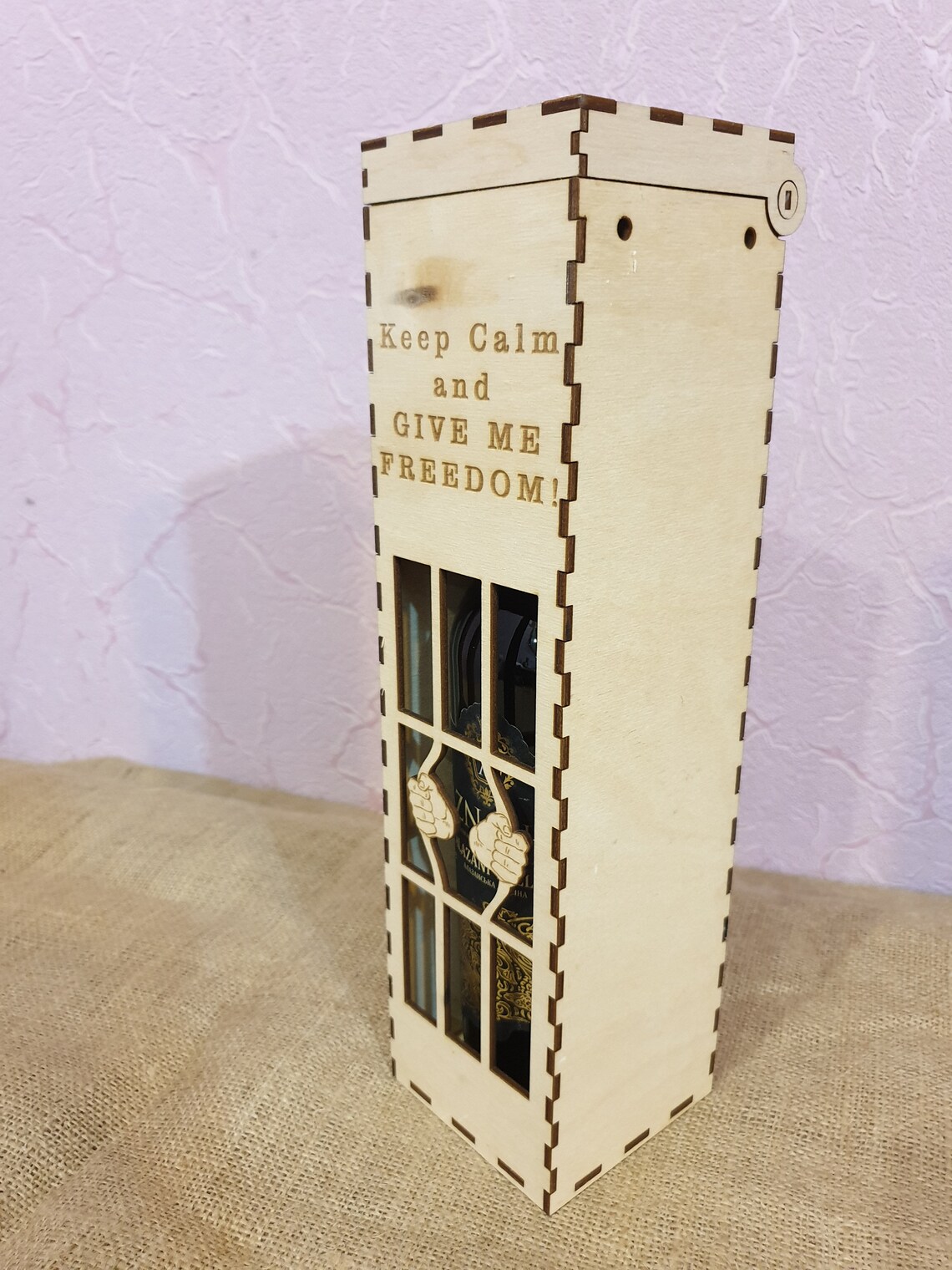 Wine Box Gift Cup Holder. Laser Cut Files SVG DXF CDR - Etsy