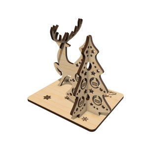 Christmas Card Laser Cut Files, Christmas Tree Gift, Christmas Souvenir ...