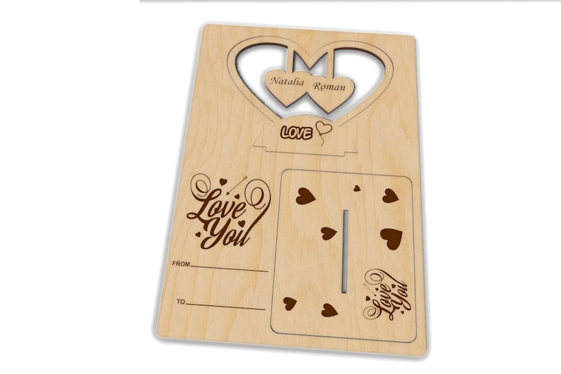 Valentines Card Laser Cut Files Valentines Gift Valentines - Etsy